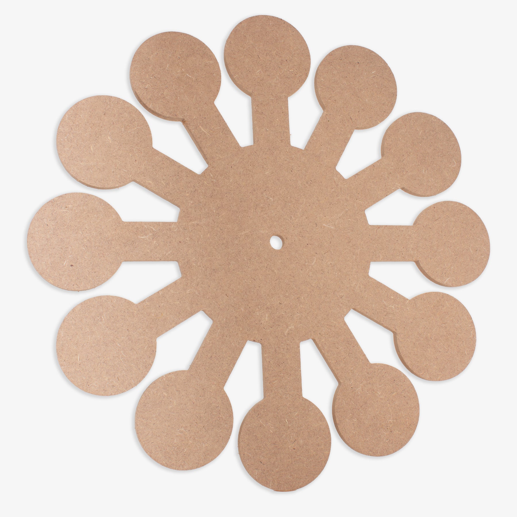 MDF Clock Making Base Blossom 12inch Dia 5.5mm Thick 1 pc – Itsy Bitsy