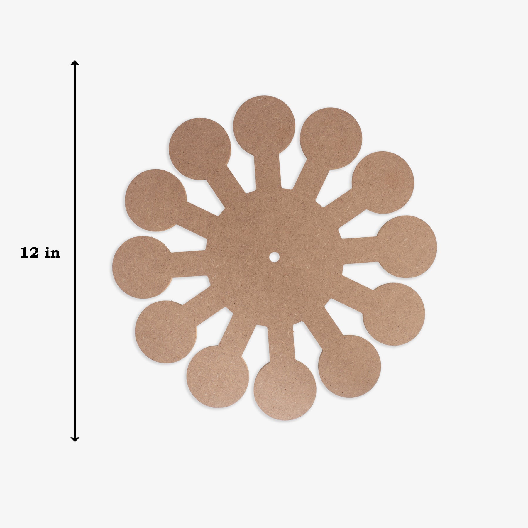 MDF Clock Making Base Blossom 12inch Dia 5.5mm Thick 1 pc – Itsy Bitsy