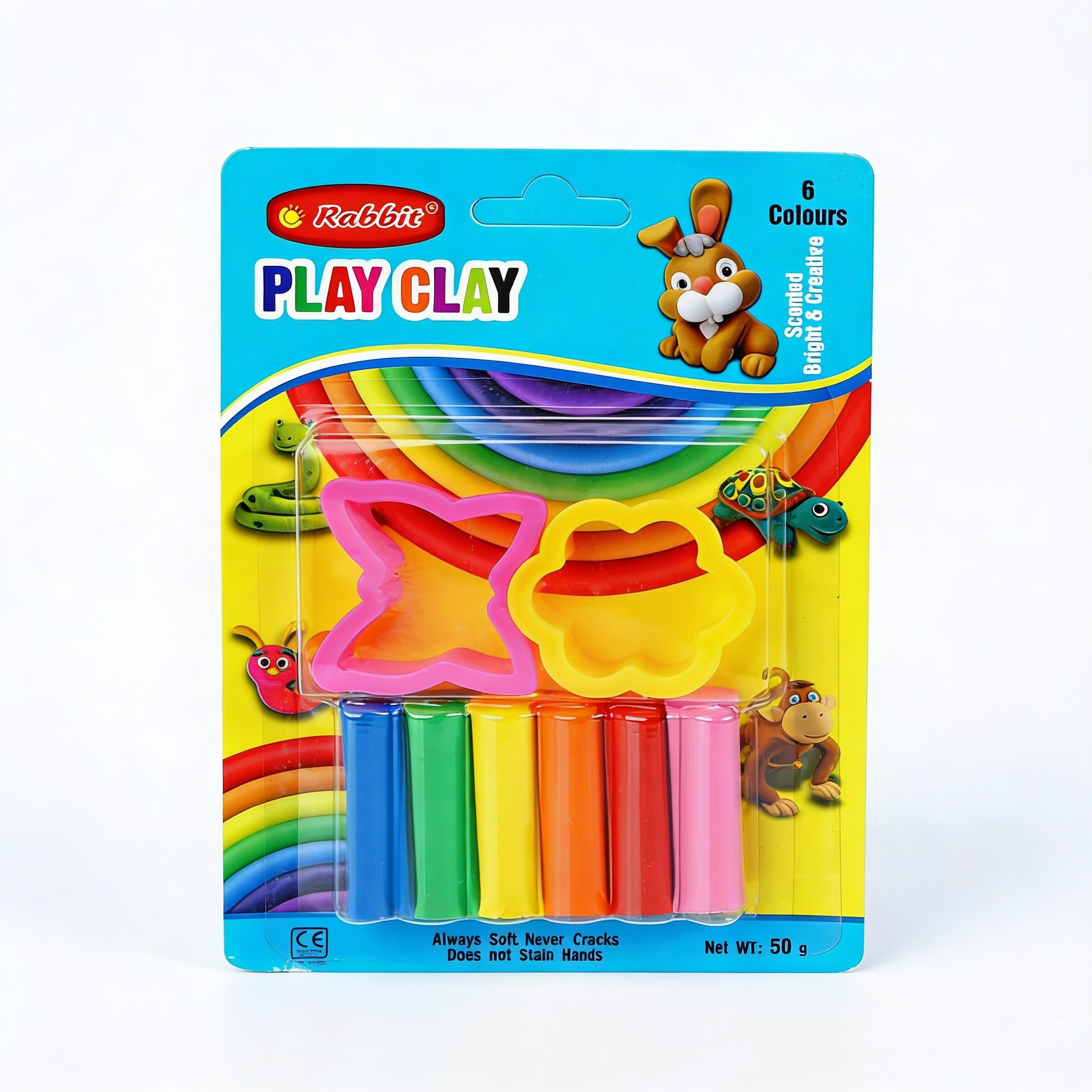Scented Modelling Play Clay 6 Colours and 2 Cutters 50gm Blister – Itsy ...