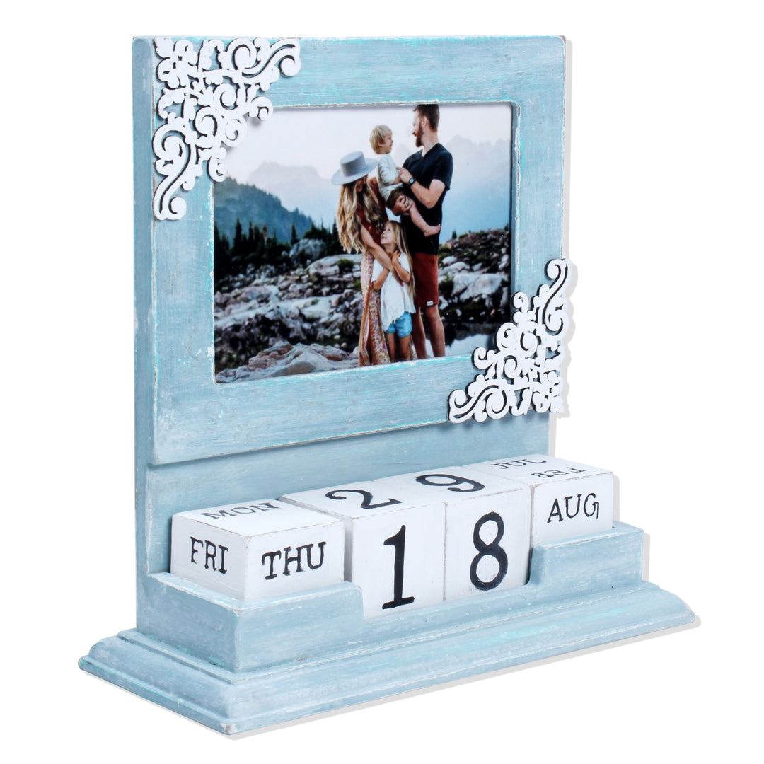 MDF Table Photo Frame with Calendar L7.2 X W7.2inch 1pc – Itsy Bitsy