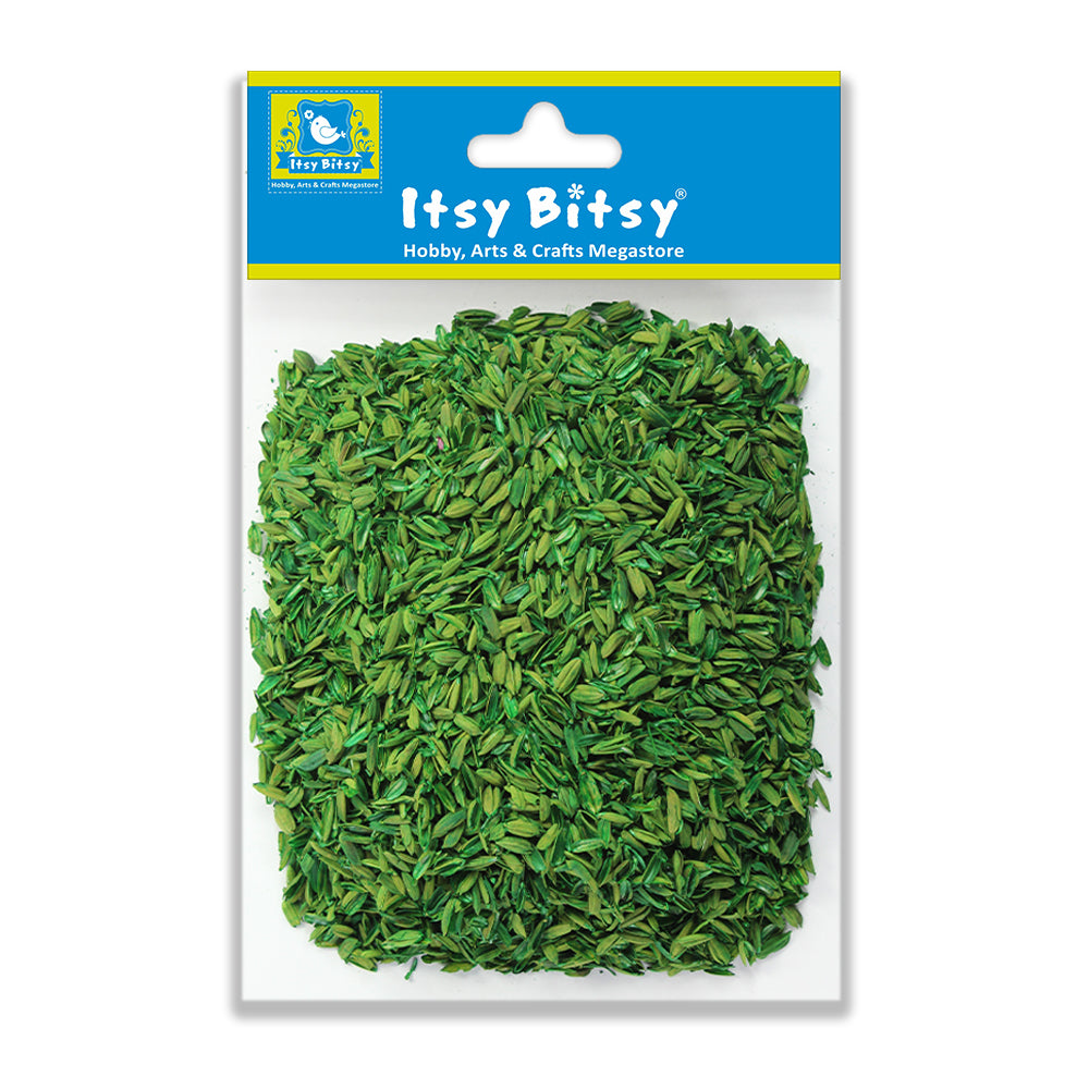 Itsy Bitsy Rice Husk - Green, 20gm