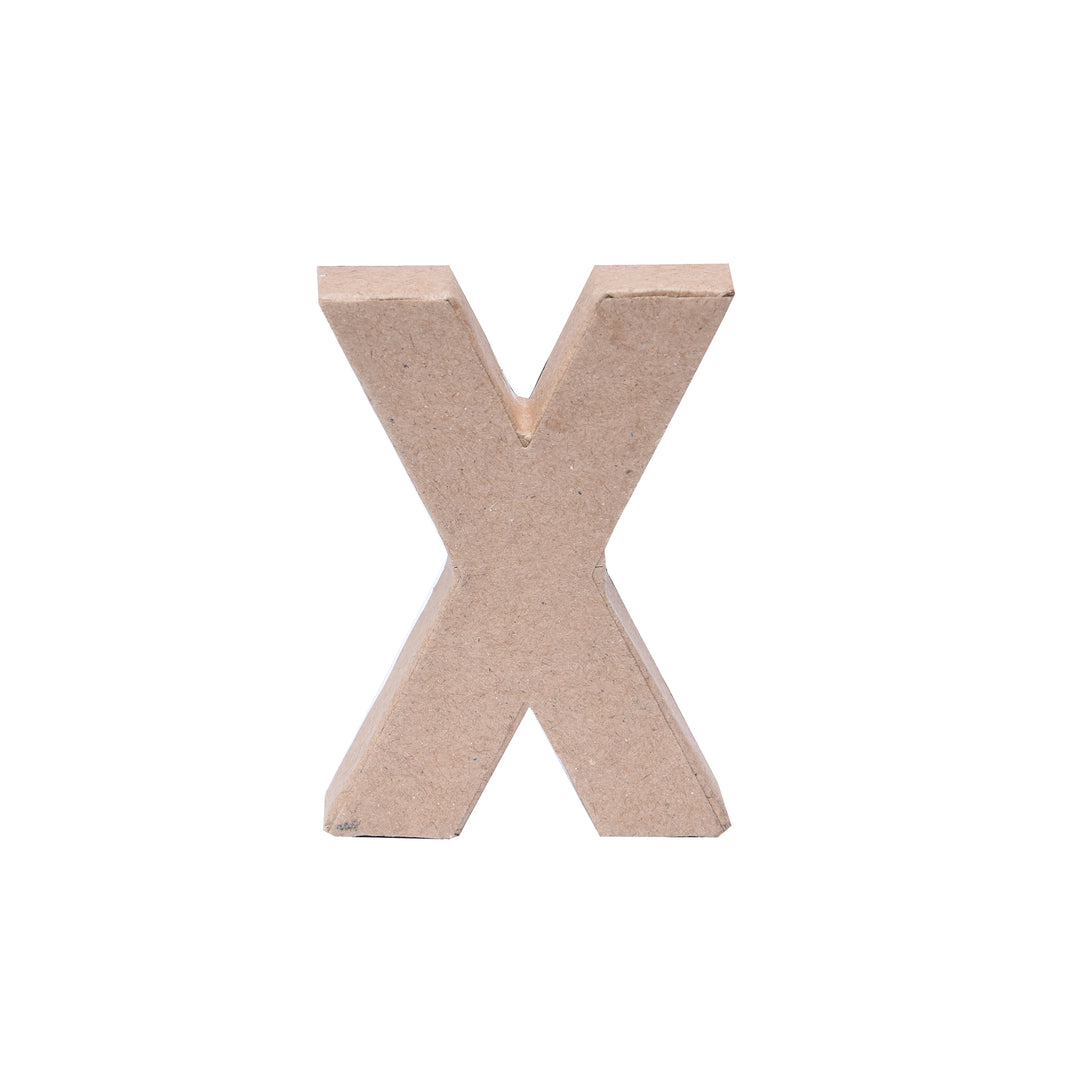 Paper Mache Alphabet X Approx 2.8 X 4 X 0.78Inch 1Pc Lb – Itsy Bitsy